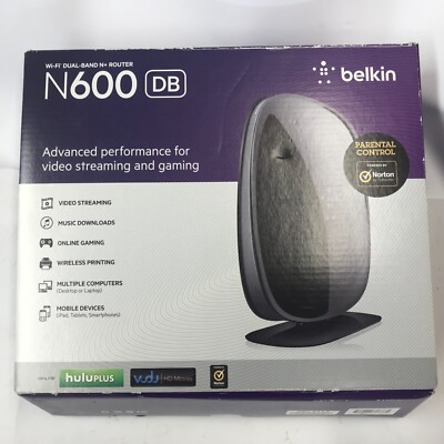 Belkin N600 DB 300 Mbps 4-Port 10/100 Wireless Dual Band N Router ...