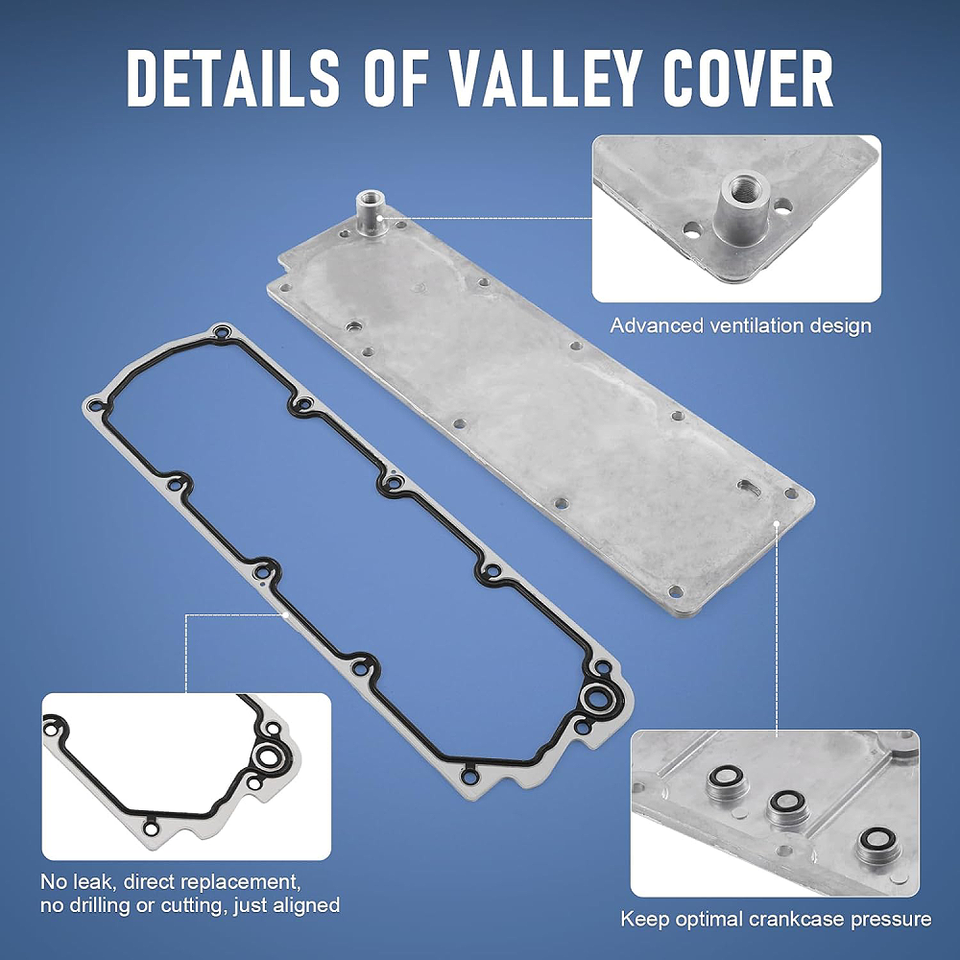 LS Gen 4 Valley Cover Plate Kit Non AFM/DOD for Chevy GMC Cadillac LS2 ...