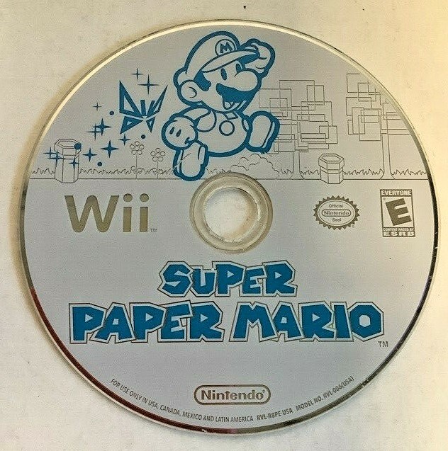 Super Paper Mario Nintendo Wii 2007 Video Game rpg puzzle platformer ...