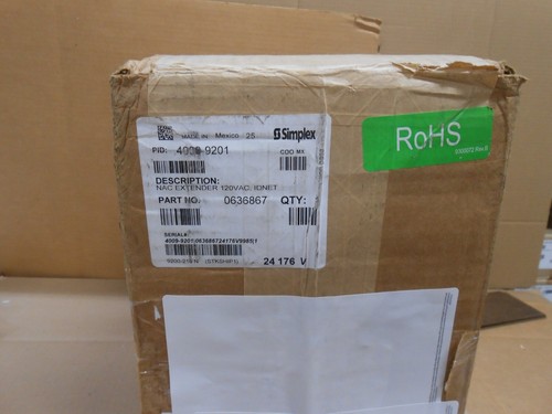NEW SIMPLEX 4009-9201 NAC EXTENDER 120 VAC 120V IDNET GRAY FACTORY ...