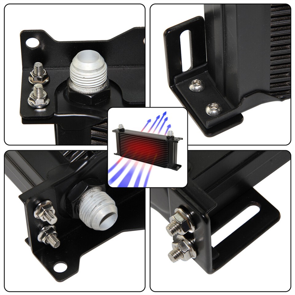 16 Row Engine Oil Cooler Kit For LS1 LS2 LS3 LS6 LS7 LS9 Corvette C5 C6 ...
