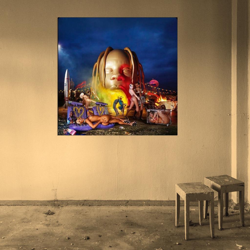 558509 “SICKO MODE” ft. Drake Music Album HD Cover Art 16x12 WALL PRINT ...