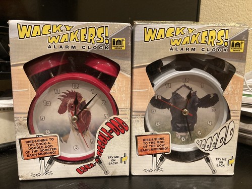 Wacky Wakers Alarm Clock Bundle Rooster And Cow Alarm Clock | eBay