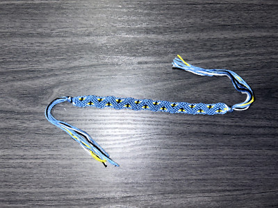 Hand Made Friendship Bracelet String Hand Woven Patterned Bees | eBay