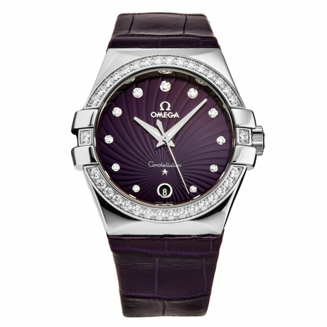 Purple and black omega watch - ahbro