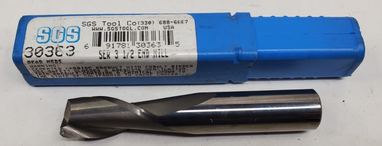 NEW-SGS End Mill-# 30363, SER 3- 1/2", Carbide End Mill | eBay