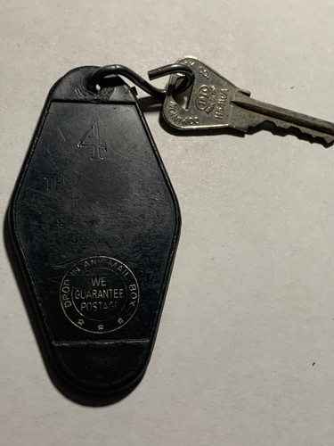 Vintage Hotel Motel Room Key Fob & Key #4 | eBay