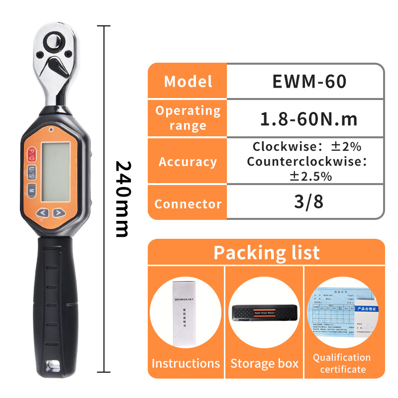 10N.M~100N.M Portable Wrench Bidirectional Ratchet Head Torque Wrench ...