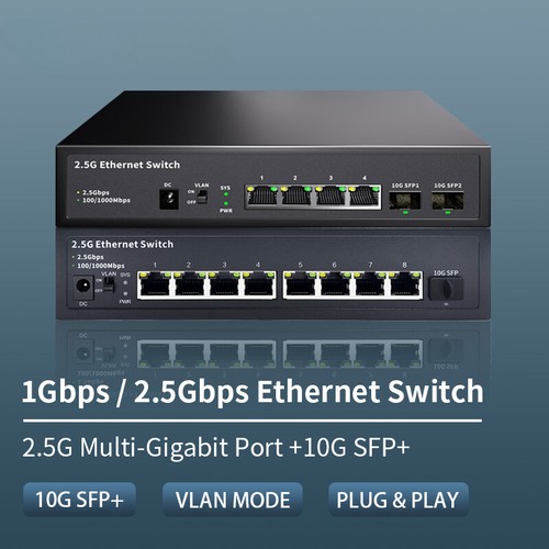 2.5G Ethernet Switch 4/8 Port Network None POE Network Switch with10G ...