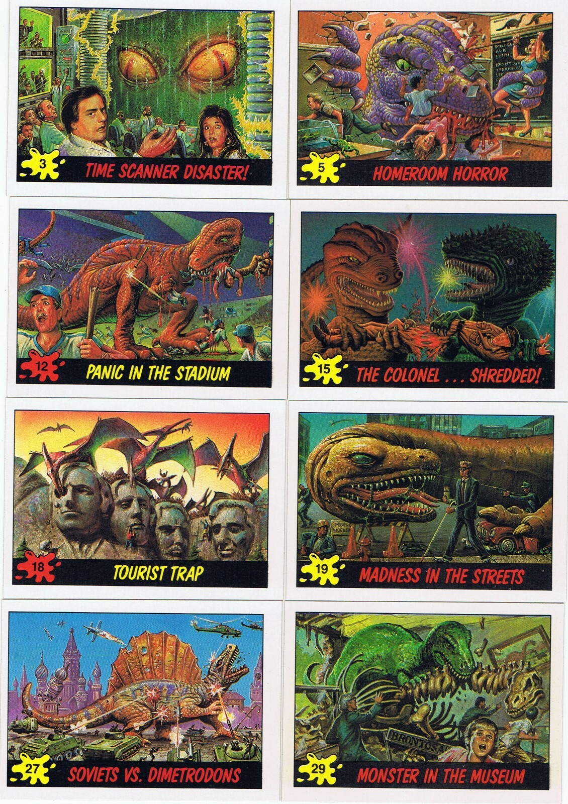 Dinosaurs Attack by Topps in 1988. Single Cards & Stickers $1 ...