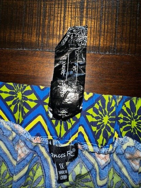 NEW Chances R sz 1X Blue Green Yellow Orange Maxi Skirt Geometric ...