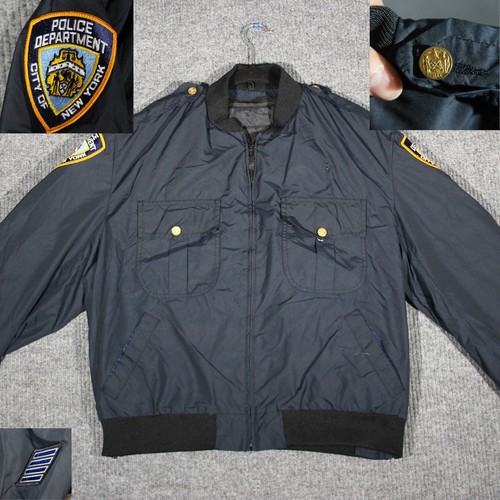 Vintage NYPD New York City Police Jacket Men L Full Zip Thinsulate Rare ...