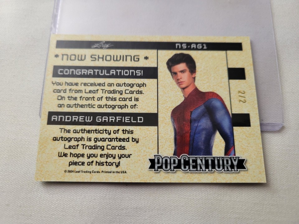 2024 Andrew Garfield Pop Century *Now Showing* Autograph Sr#2/2 Green ...