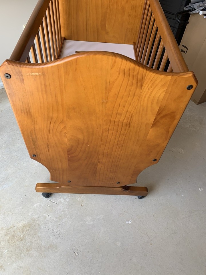 Wooden Rocking Baby Cradle | eBay Australia