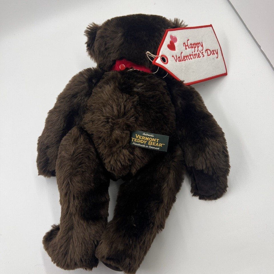 Vintage Vermont Teddy Bear Co~Dark Chocolate Brown~16” JOINTED Signed Eyes | eBay