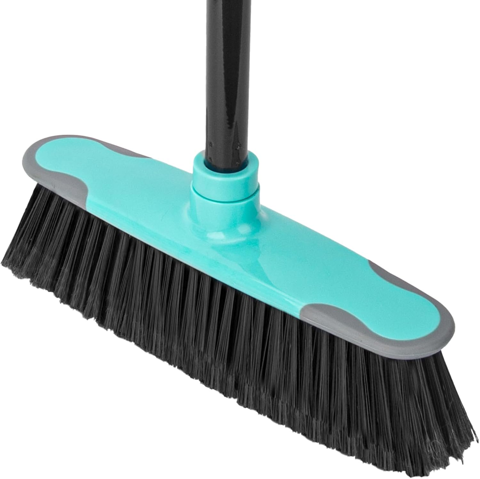 Broom for Sweeping Indoor,55" Long Handle House Broom,Soft Bristle ...