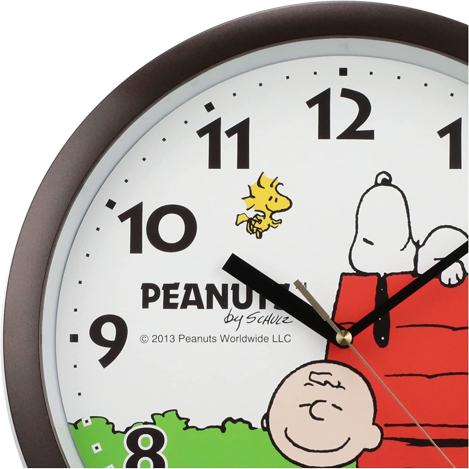 RHYTHM Peanuts Snoopy Wall Clock Character Analog Brown Round M712A ...