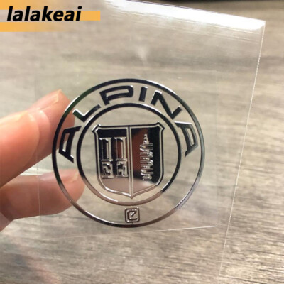 For Alpina Emblem Sticker Metal Silver Chrome Car Interior Dashboard ...