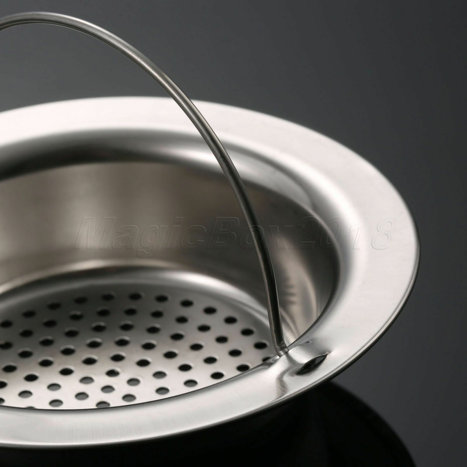 Stainless Steel Home Kitchen Basin Sink Strainer Drainer Waste Filter ...