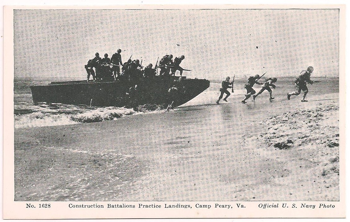 CAMP PEARY near WILLIAMSBURG VA Postcard U.S. NAVY Practice Landing ...