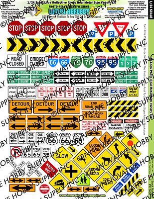1/24 Scale Slot Car Signs - Reflective Scale Train Signs | eBay