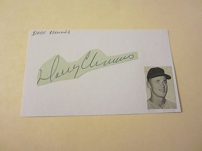 Doug Clemens Autographed Signed 3X5 Index Card MLB Baseball St. Louis ...