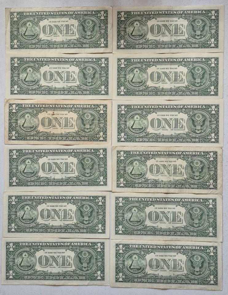 $1 One Dollar Star Notes One Note From Each of the 12 Districts Set Of ...