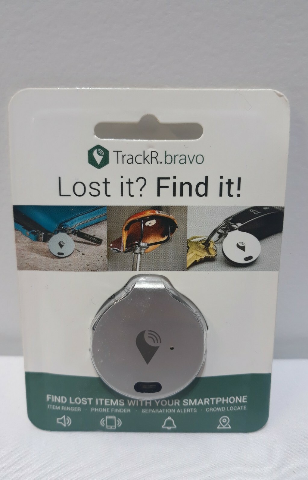 NEW TrackR Bravo Tracker Silver GPS Bluetooth Find Keys Phone Wallet | eBay