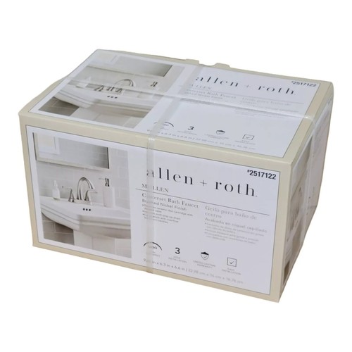 allen + roth Mullen Brushed Nickel 2 Handle 4" Centerset Bathroom ...