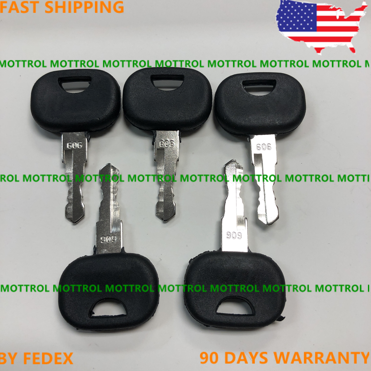 5 pc keys 606 fits John Deere JD Liebherr Loader Dozer Crawler 10221073 ...