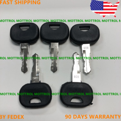 5 pc keys 606 fits John Deere JD Liebherr Loader Dozer Crawler 10221073 ...