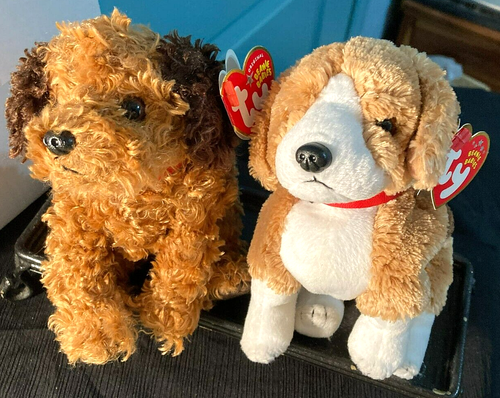 TY Beanies-VTG 2002 SIDEKICK Beagle & 2004 TUNNELS-BRAND NEW MINT W ...
