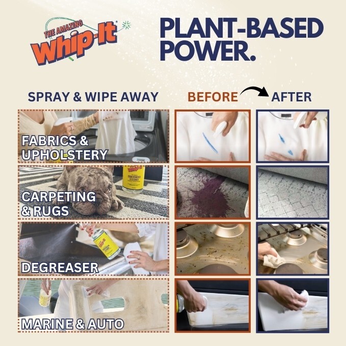Whip-It Professional Strength Multi Purpose Stain Remover and Cleaner ...