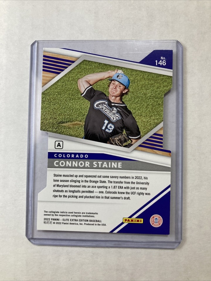 2022 Panini Elite Extra Edition #146- CONNOR STAINE Die-Cut Red SP RC ...