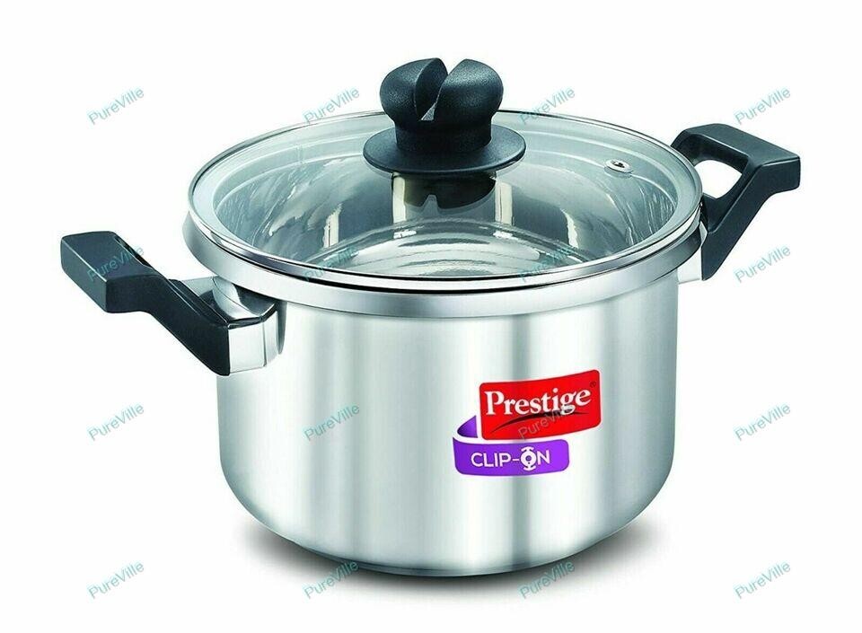 Prestige Clip-On Mini Induction Base Print Cooker with Lid, 101.4oz ...