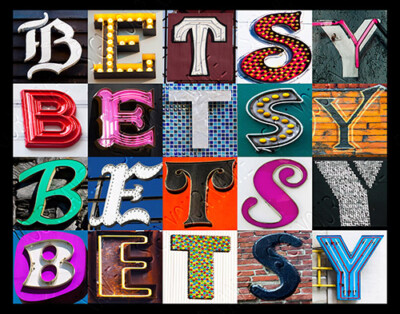 BETSY Name Poster featuring photos of actual sign letters | eBay