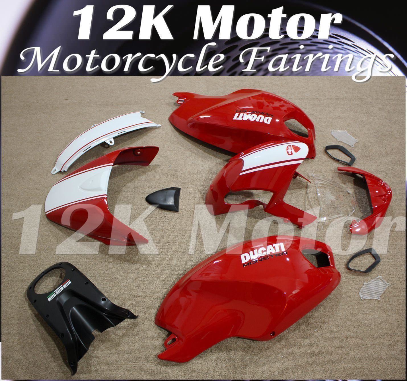Fit For DUCATI Monster 659 695 696 796 1100 Fairings Set Fairing Kit ...