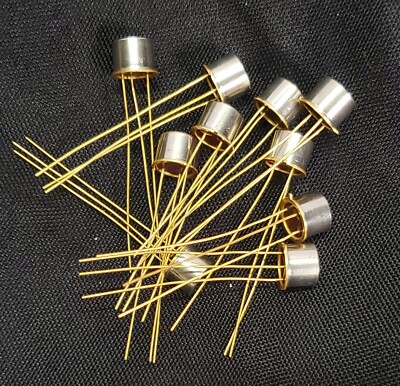 (2qty) 2N491A Texas Instruments Gold Semiconductor Bipolar Transistor ...