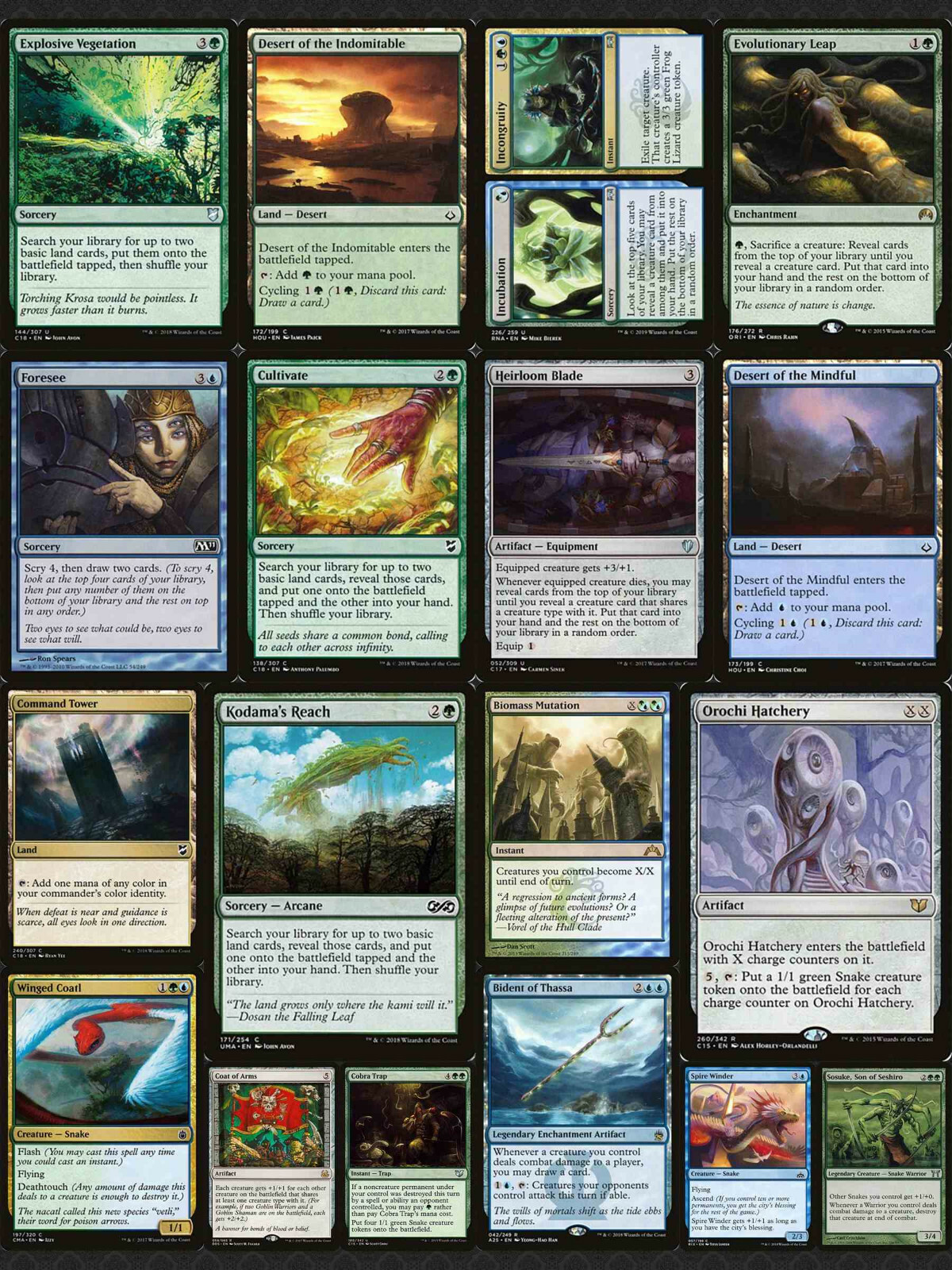 Kaseto, Orochi Archmage Snakes *SIMIC* Commander Deck - Magic MTG Ready-to-Play | eBay