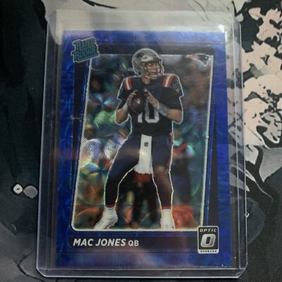 2021 Panini Donruss Optic MAC JONES Blue Hyper Prizm RC Rated Rookie ...