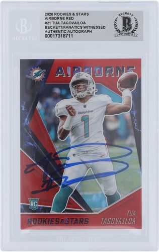 Tua Tagovailoa Dolphins Signed 2020 Panini Rookies & Stars #AB-21 #/75 ...