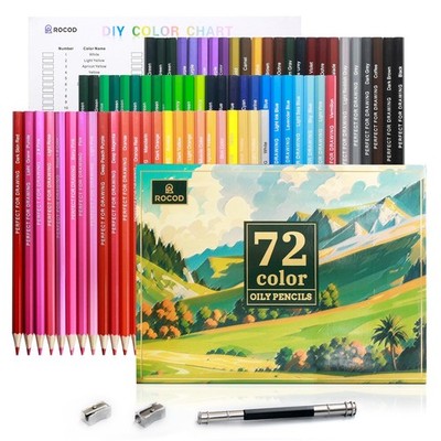 72 Colored Pencils for Adult Coloring Books, Drawing Coloring Pencils ...
