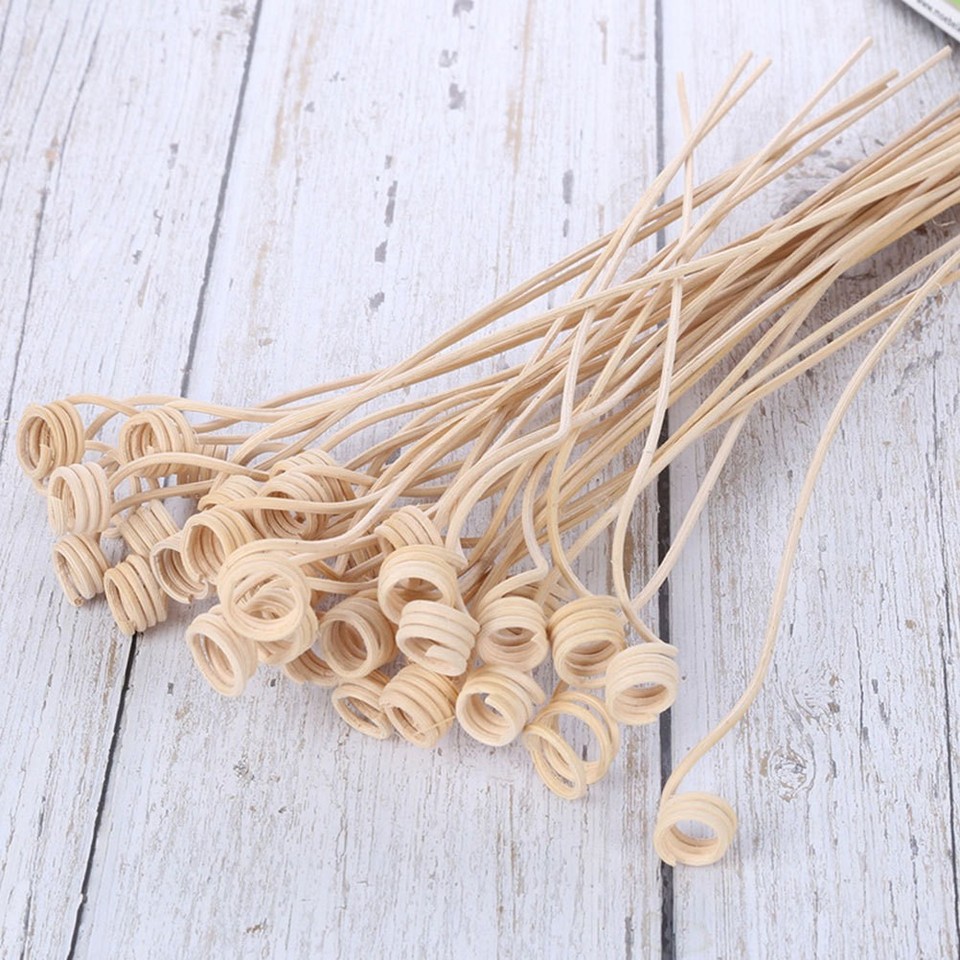 20pcs Rattan Reed Sticks Large Spiral Head Natural Fragrance Reed ...