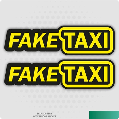 2 x Fake Taxi Car Stickers / Self-Adhesive Vinyl Decal 150mm x 40mm | eBay