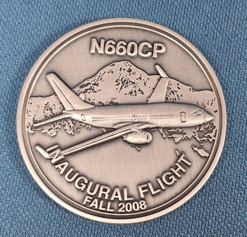Shared Services Alaska Inaugural Flight Fall 2008 Medallion Coin Boeing ...