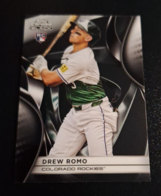 2025 TOPPS CHROME BLACK ROOKIE CARD #37 DREW ROMO RC COLORADO ROCKIES ...