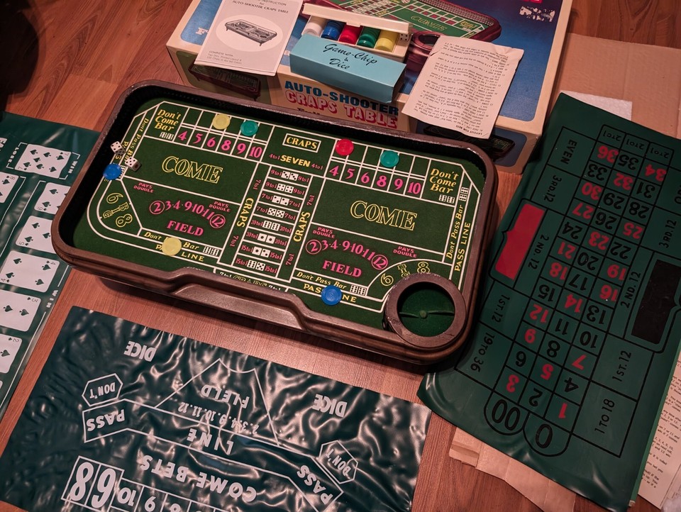 Vintage Waco Auto Shooter Craps Gambling Table Automatic Dice Roller ...