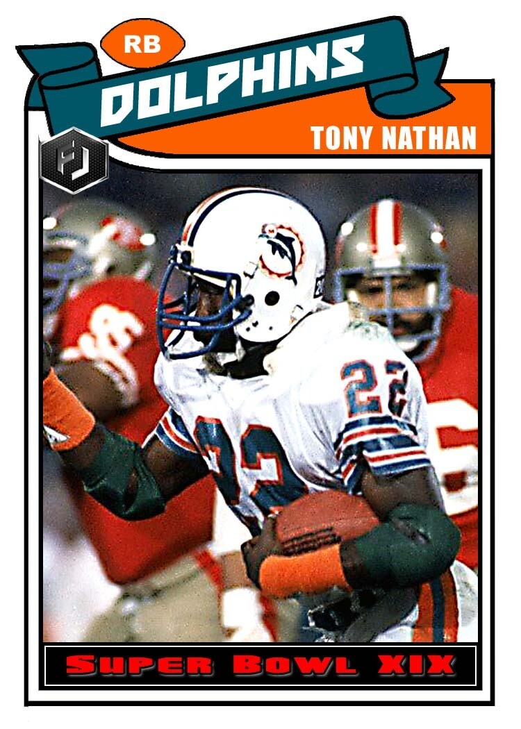 ACEO TONY NATHAN MIAMI DOLPHINS CUSTOM HAND MADE ART CARD | eBay