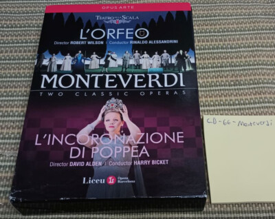 2 DVDs; L'ORFEO/L'INCORONAZIONE DI POPPEA (TEATRO ALLA SCALA) Opera DVD ...