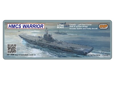 1/700 HMCS WARRIOR Canadian CVL 1946 Colossus Class Plastic Ship Kit by ...